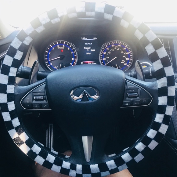 Accessories | Checkered Flag Steering Wheel Cover | Poshmark